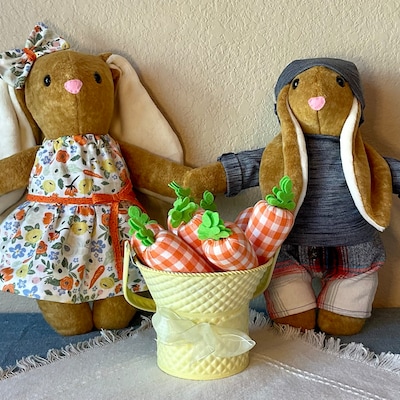 Basic Bunny Sewing Pattern Rabbit With Clothing Instant Download ...