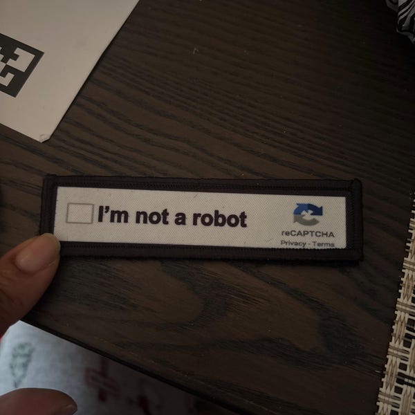1x4 I'm Not a Robot Morale Patch 1x4" Made in the USA! - Etsy