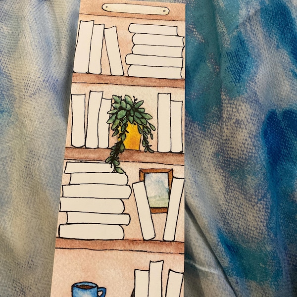 Bookshelf Bookmark Tracker, Reading Tracker Bookmark, Cozy Bookmark ...