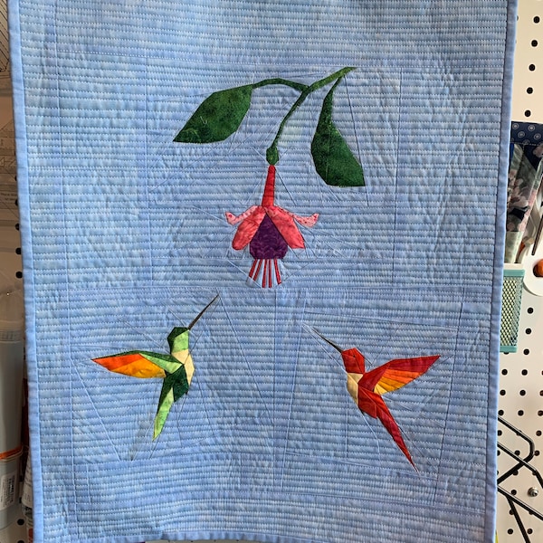 Fuchsia, Flower Foundation Paper Piecing Pattern (FPP Pattern), Quilt ...