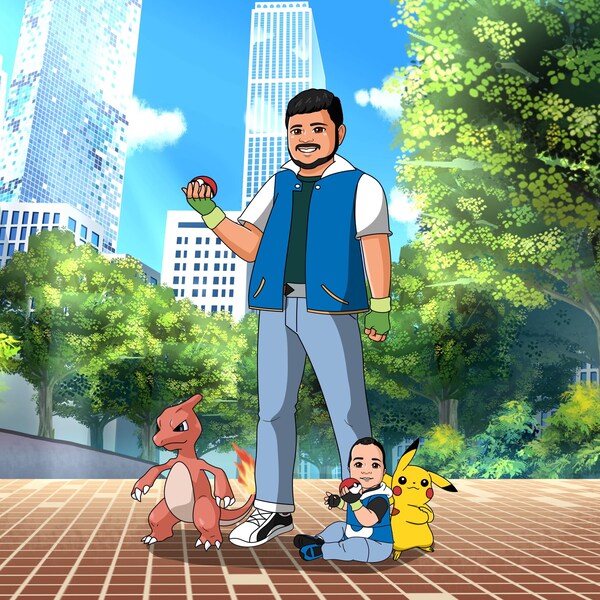 Custom POKEMON Character Portrait From Photo (DIGITAL COPY ...