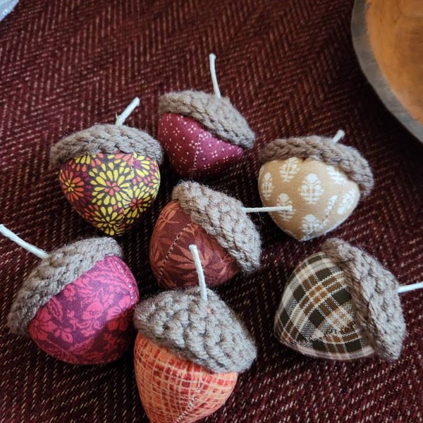 Handmade Fabric Acorns Harvest Acorns Autumn Fall Accents Bowl Fillers ...
