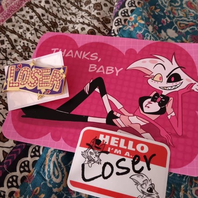 Acrylic Pin Badge Hello I'm a LOSER - Etsy