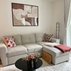 Geometric Asymmetric Round Print Painting on Canvas Set of 2 - Etsy