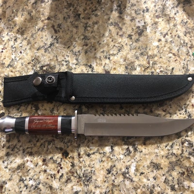 Fixed Blade Knife With Sheath Personalized Knife Wood Handle Knife ...