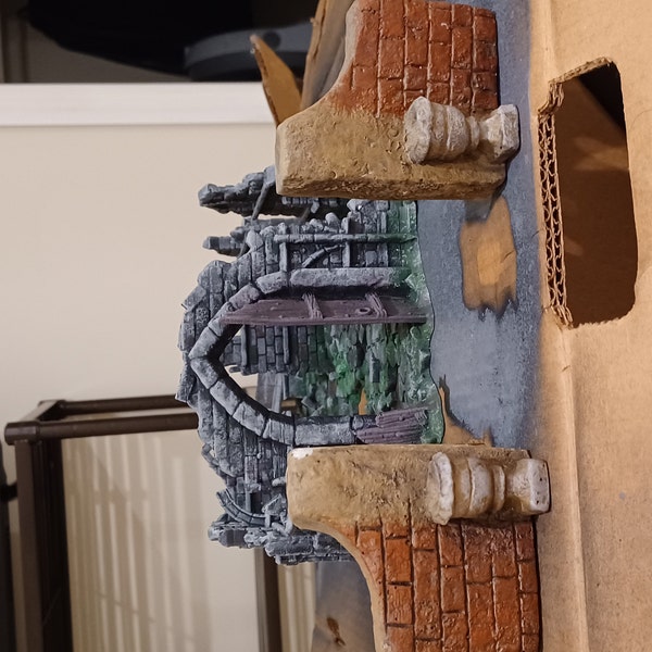 Fairy Garden | Mini Stone Brick Gate Set With Urns | Miniature Outdoor ...