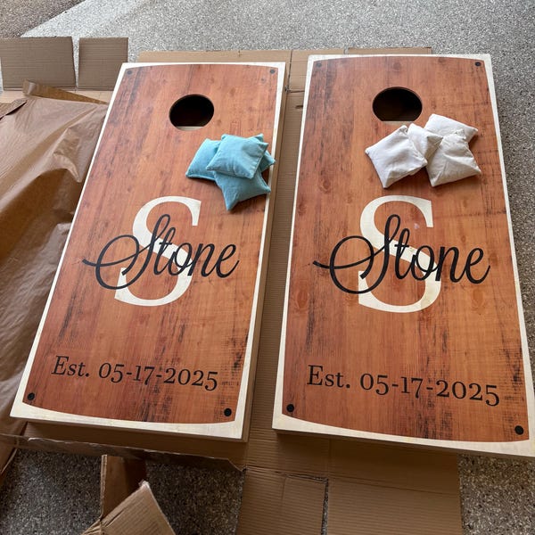 White Tabletop Cornhole Set With Bags - Desktop Cornhole - Mini Toss ...