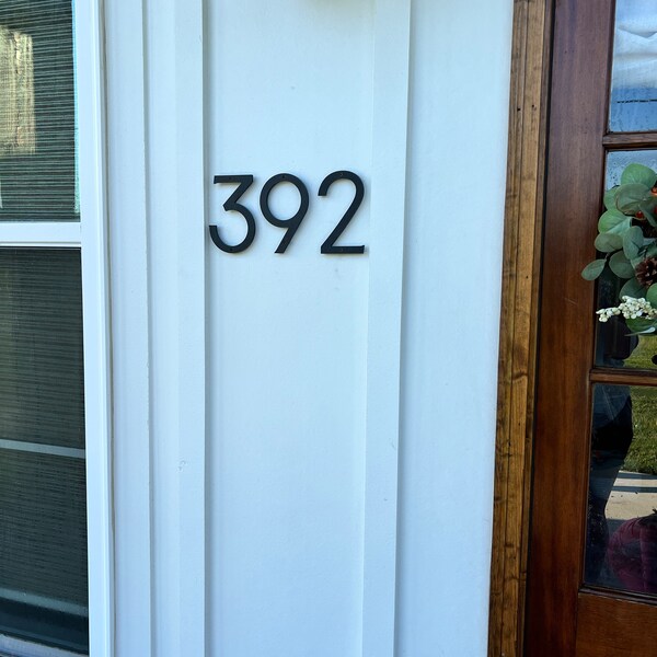 Clean Modern House Numbers / Black House Number / Outside Address Sign ...