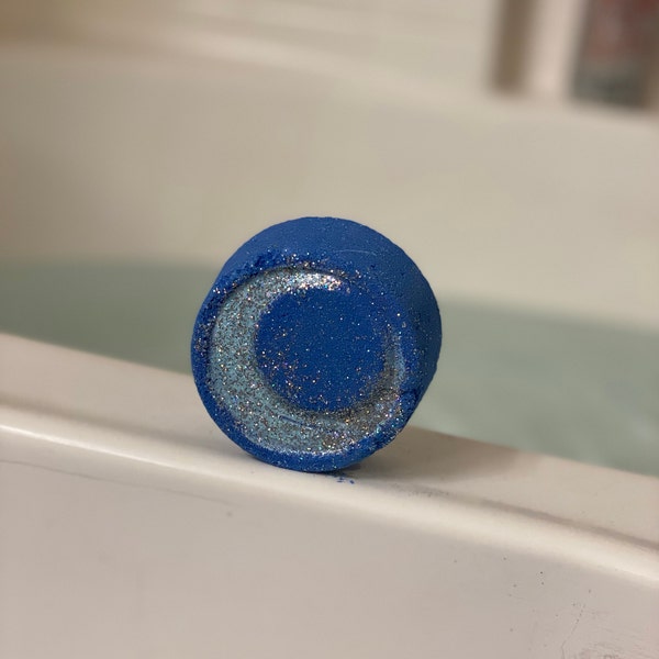 Crescent Moon Bath Bomb | Glitter Bomb | Shimmering Water | Sunflower ...