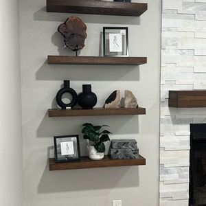 White Floating Shelves, White Wall Shelves, Modern Floating Shelves ...