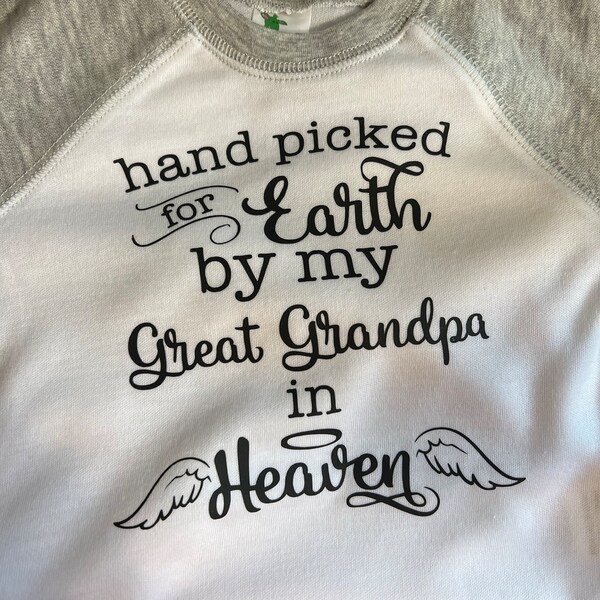 Handpicked for Earth by My Great Grandpa in Heaven SVG | Pregnancy ...