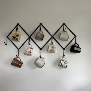 Vintage Style Folding Hand Forged IRON Metal Expending Accordion Rack W ...