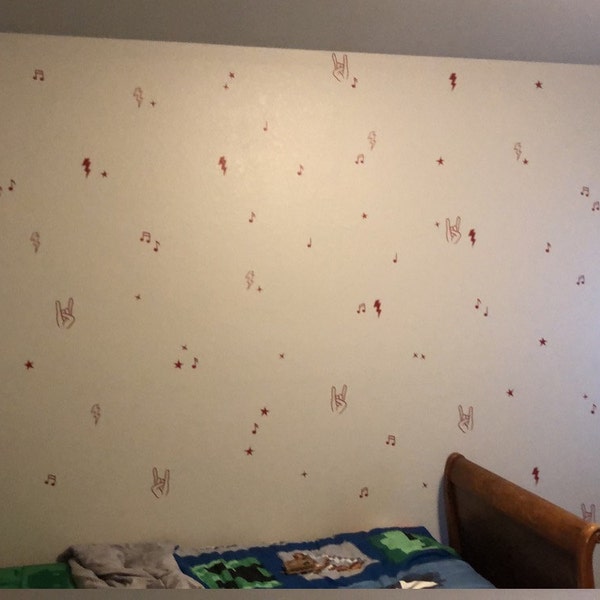 Rock and Roll Decal Set - Nursery Decor, Gift for Mom, Wall Decor, Kids ...