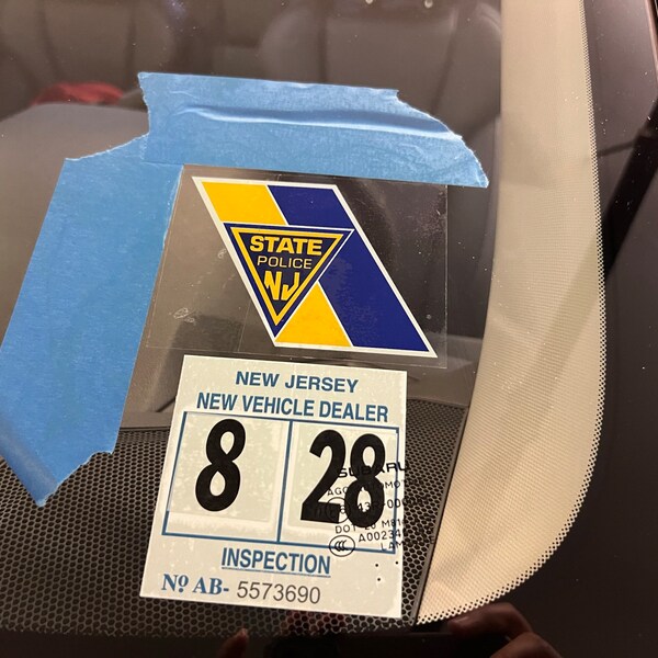 NYS NY City of New York Highway Patrol Police (1) Inside Window Faces ...