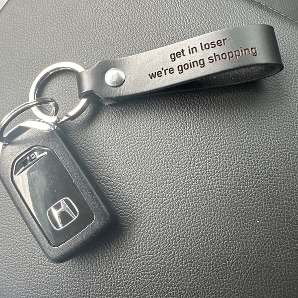 Personalized Leather Keychain: Custom Engraved Key Fob, Handmade in USA ...