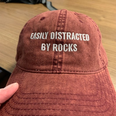 Easily Distracted by Rocks Hat, Geology, Geology Hat, Geology Gifts ...