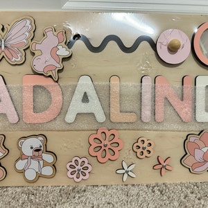 Pink Pastel Wooden Alphabet Puzzle Christmas Gifts for Kids - Etsy