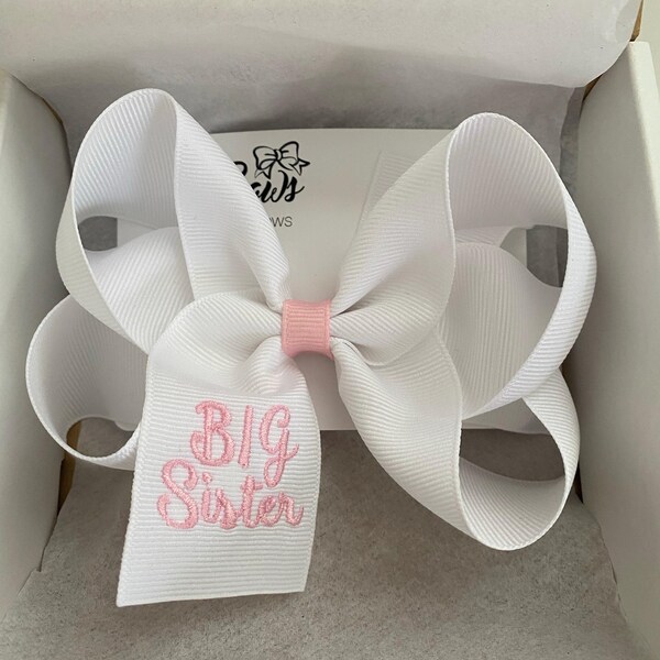 4 or 5 Inch Single Letter Monogrammed Hair Bow, Personalized Boutique ...