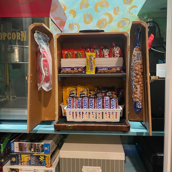 Vintage Popcorn and Candy Storage Cabinet, Movie Room & Home Theater ...