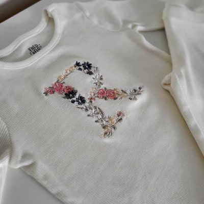 Machine Embroidery Design Floral Letter F Upper and Lowercase Dainty ...