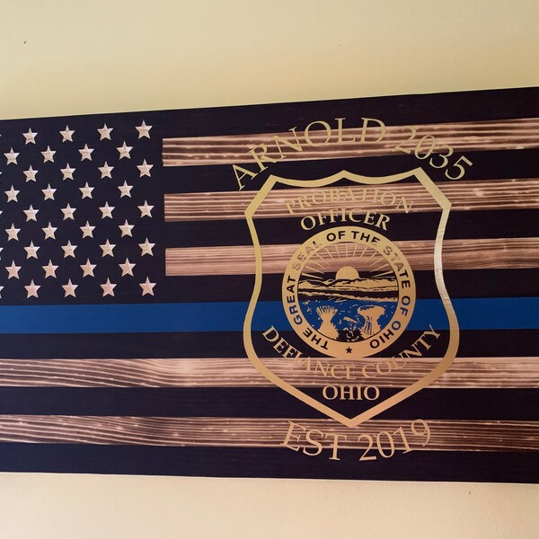 Custom Patch or Badge Flag - Thin Gray Line - Correctional Officers ...