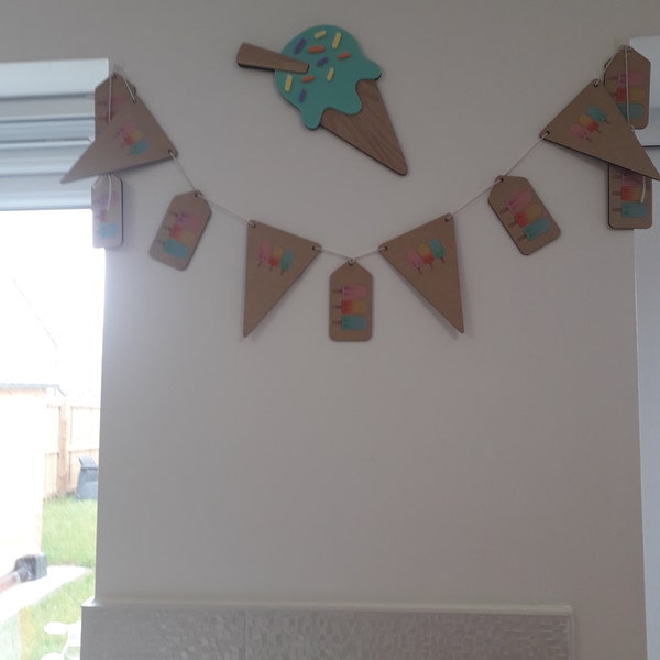 Ice Cream Wall Decoration, Ice Cream Themed Children's Decor, Ice Cream ...