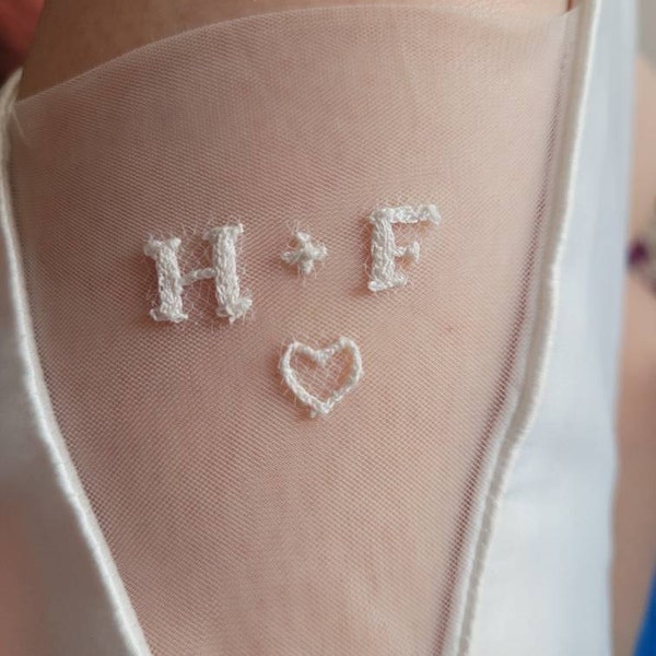 The Traditional - A Personalised Wedding Dress Appliqué, Handmade ...