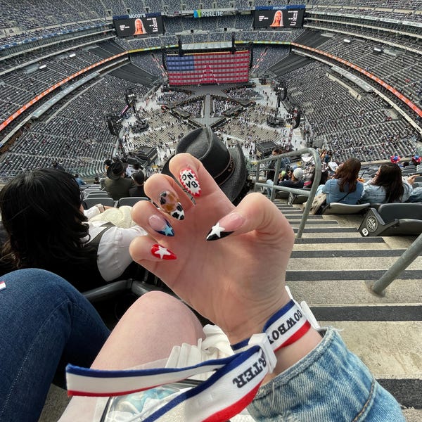 Cowboy Carter Inspired Nails With Western Details / Ships With 1 Nail ...
