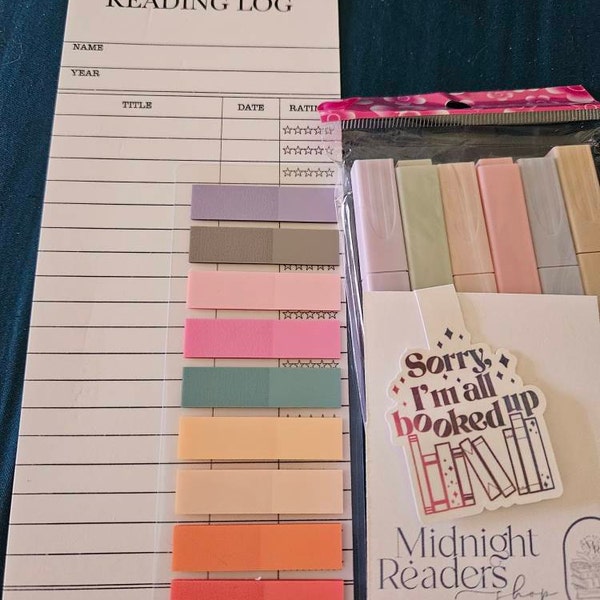 Book Annotating Kit- Bookmark Reading Log, Annotating Tabs ...