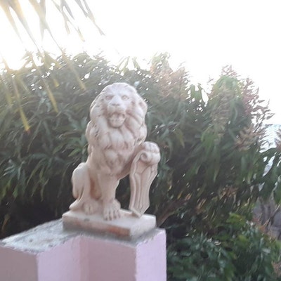 Concrete Hen Chicken Statue Sitting Hen Chicken Figurine Farm Stone ...