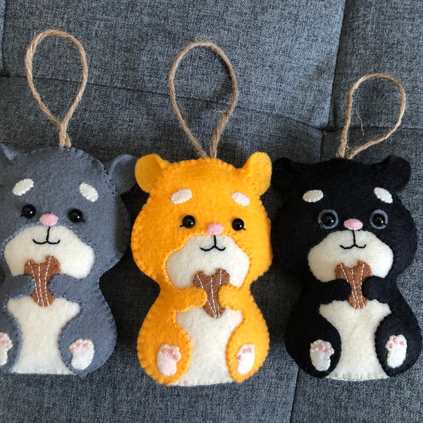 Felt Hamster Sewing Pattern PDF: Farm Animals Ornament Easy DIY Ster by ...