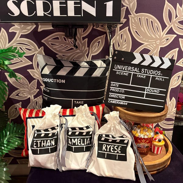 Clapper Board, Cinema, Movie Night Party Bags - Etsy