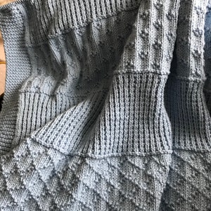 EASY Blanket Knitting Pattern Jasper Small/baby Blanket Large Sofa ...