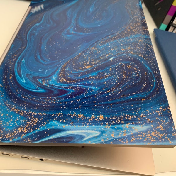 Abstract Blue Stone Marble Texture Laptop Skin, MacBook Skin, Computer ...