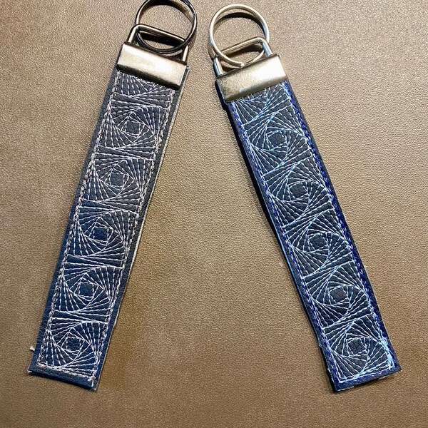 In the Hoop Wristlet Machine Embroidery Design Wrist Straps ITH Key Fob ...