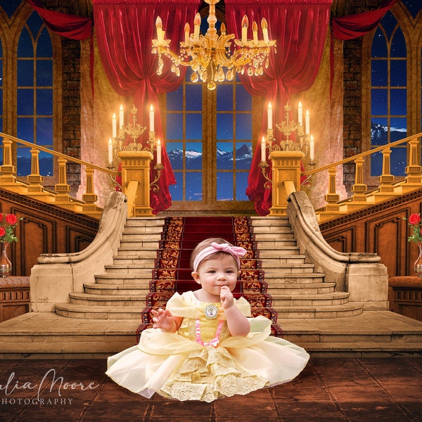 Princess Staircase Digital Background, Digital Backdrop, for Composite ...