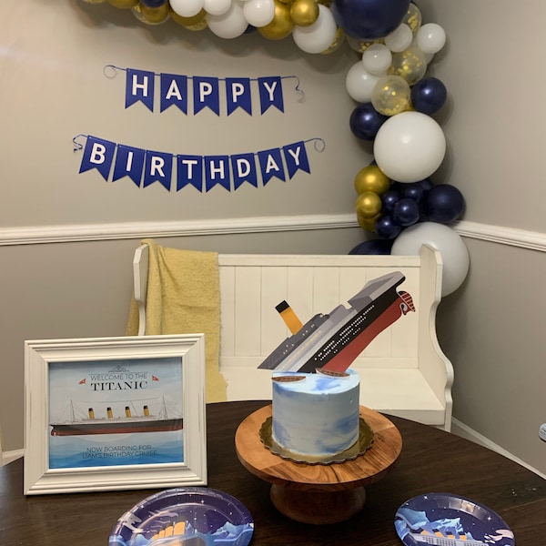 Titanic Cake Topper Titanic Party Decorations Titanic Party Topper ...