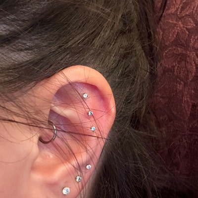 14G 4pcs Unisex Industrial Piercing Bars/ 316L Surgical Steel - Etsy