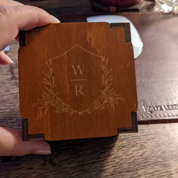 Engraved Wooden Keepsake Box: Custom Logo, Personalized Wood Box - Etsy