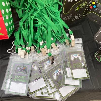 Gamer VIP Party Passes, V.I.P. Cards, Birthday Party Passes, Video Game ...
