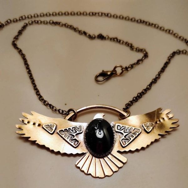 Hawk Necklace Bird Necklace Eagle Necklace Thunderbird Necklace ...