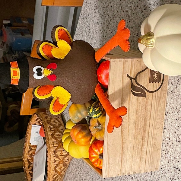 Turkey Sewing Pattern, Felt Turkey Stuffed Animal Pattern, Thanksgiving ...