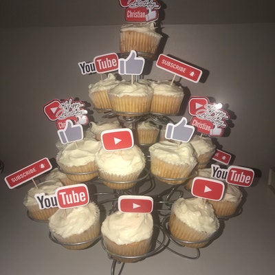 Youtube Cupcake Topper, Blogger - Etsy