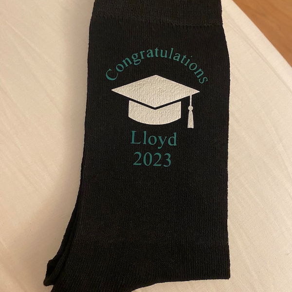 Graduation Socks - Personalised Graduation Socks - Choice of University ...