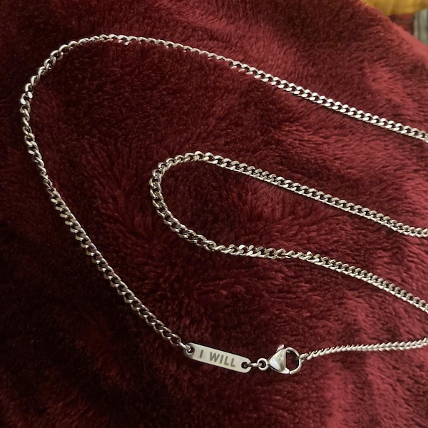 Engraved Chain - Men's Steel Chain Necklace - Stainless Steel Chain ...