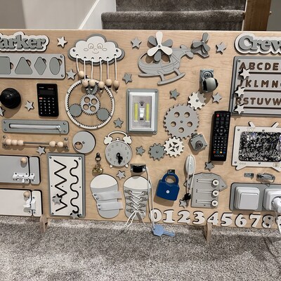 40x24 Inches Personalized Busy Boardbusy Boardtoddler Busy - Etsy