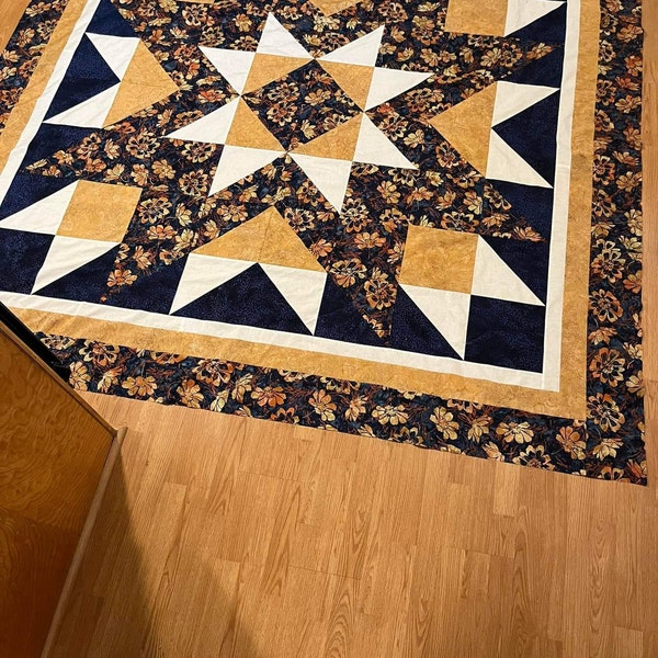 Carpenter's Star Quilt Pattern - Etsy