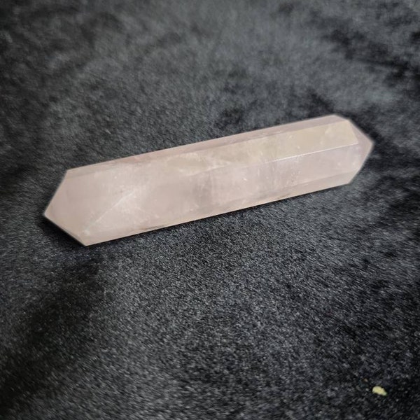Rose Quartz Double Terminated Crystal Point Pencil Double Point Rose ...