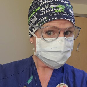 Women's Surgical Cap Scrub Hat Chemo Cap Patch Pattern | Etsy