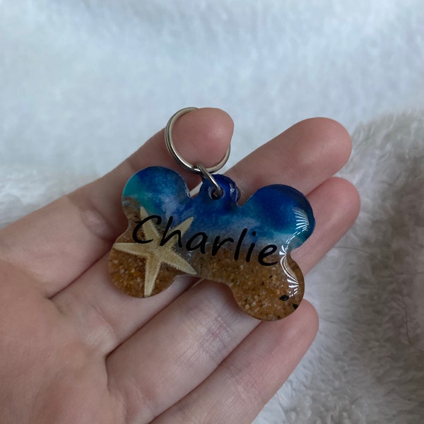 Custom, Beach, Pet , Dog, ID Tag - Etsy